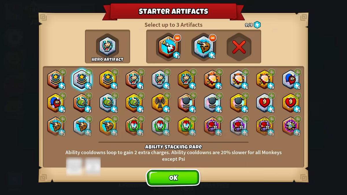 File:BTD6 rogue legends vid starter artifacts.png - Blooncyclopedia ...